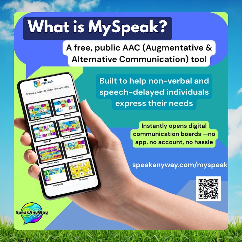 Printable AAC Communication Cards – Emergency QR Code ID Tags (pdf) - Etsy