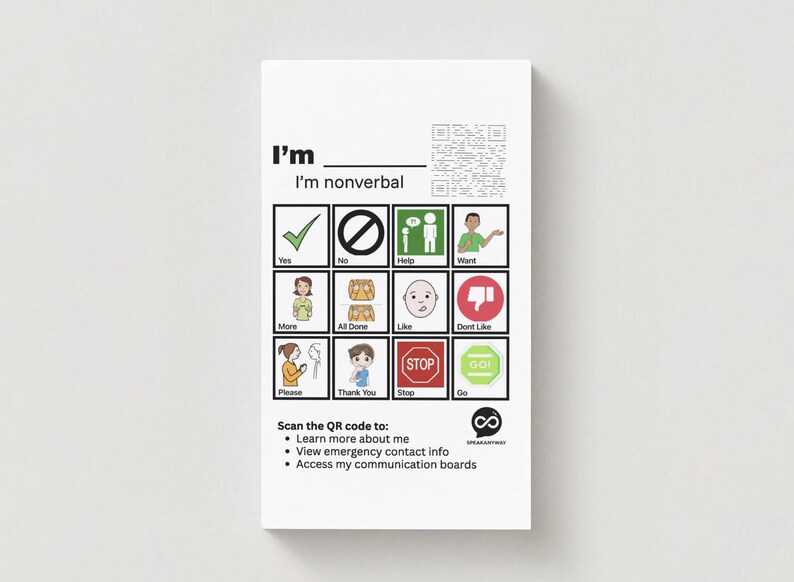 Printable AAC Tablet Tag: 'my Voice' QR Code (digital Download) - Etsy