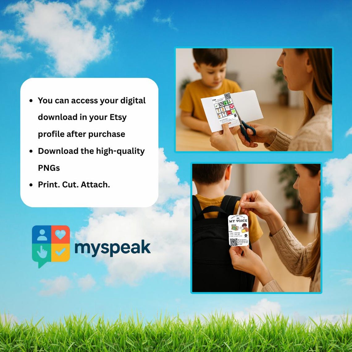 Printable AAC Tablet Tag: 'my Voice' QR Code (digital Download) - Etsy
