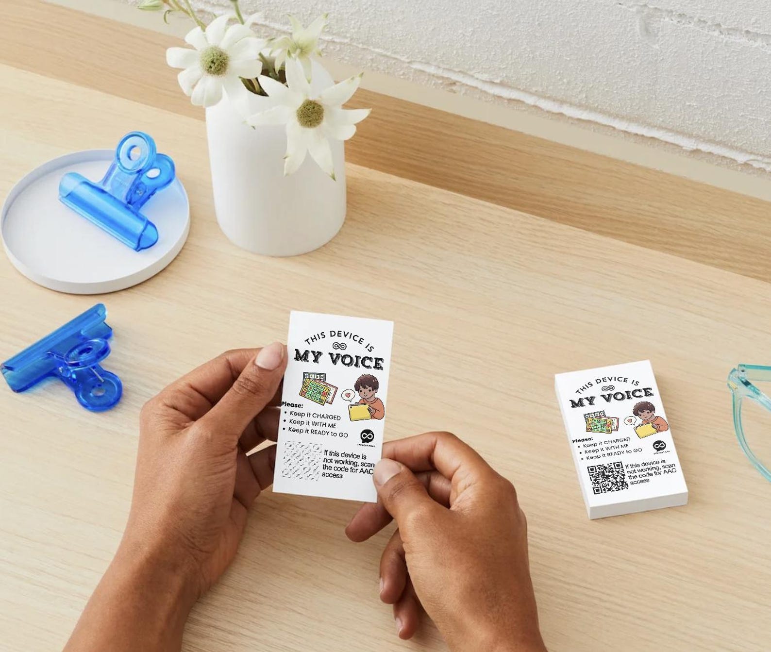 Printable AAC Tablet Tag: 'my Voice' QR Code (digital Download) - Etsy