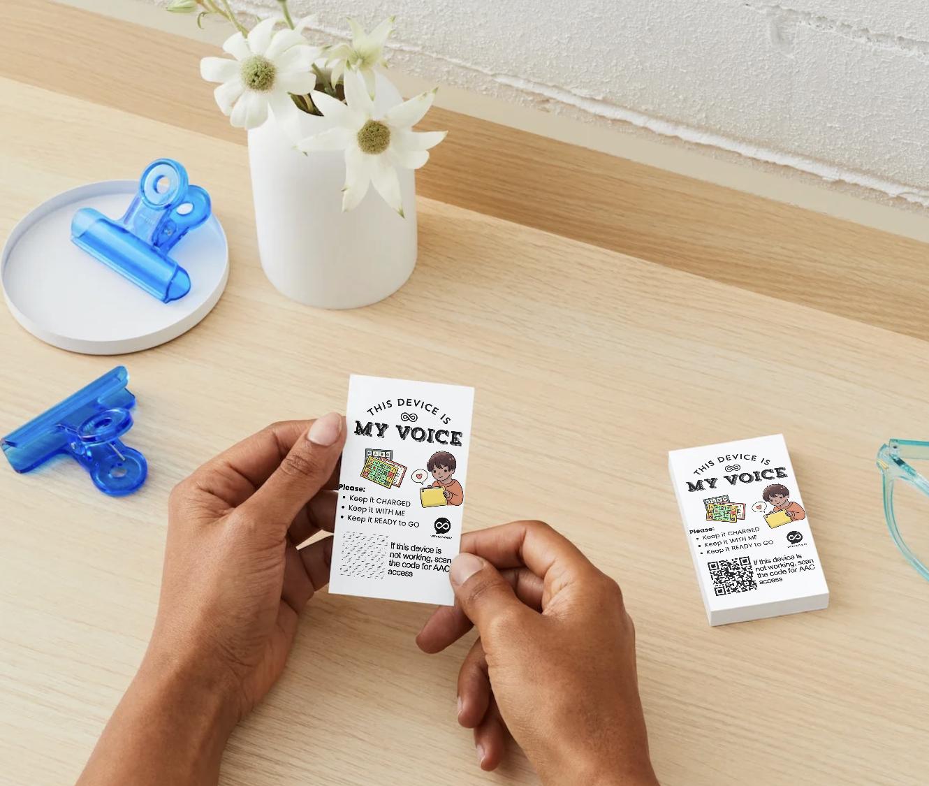 Printable AAC Tablet Tag: 'my Voice' QR Code (digital Download) - Etsy