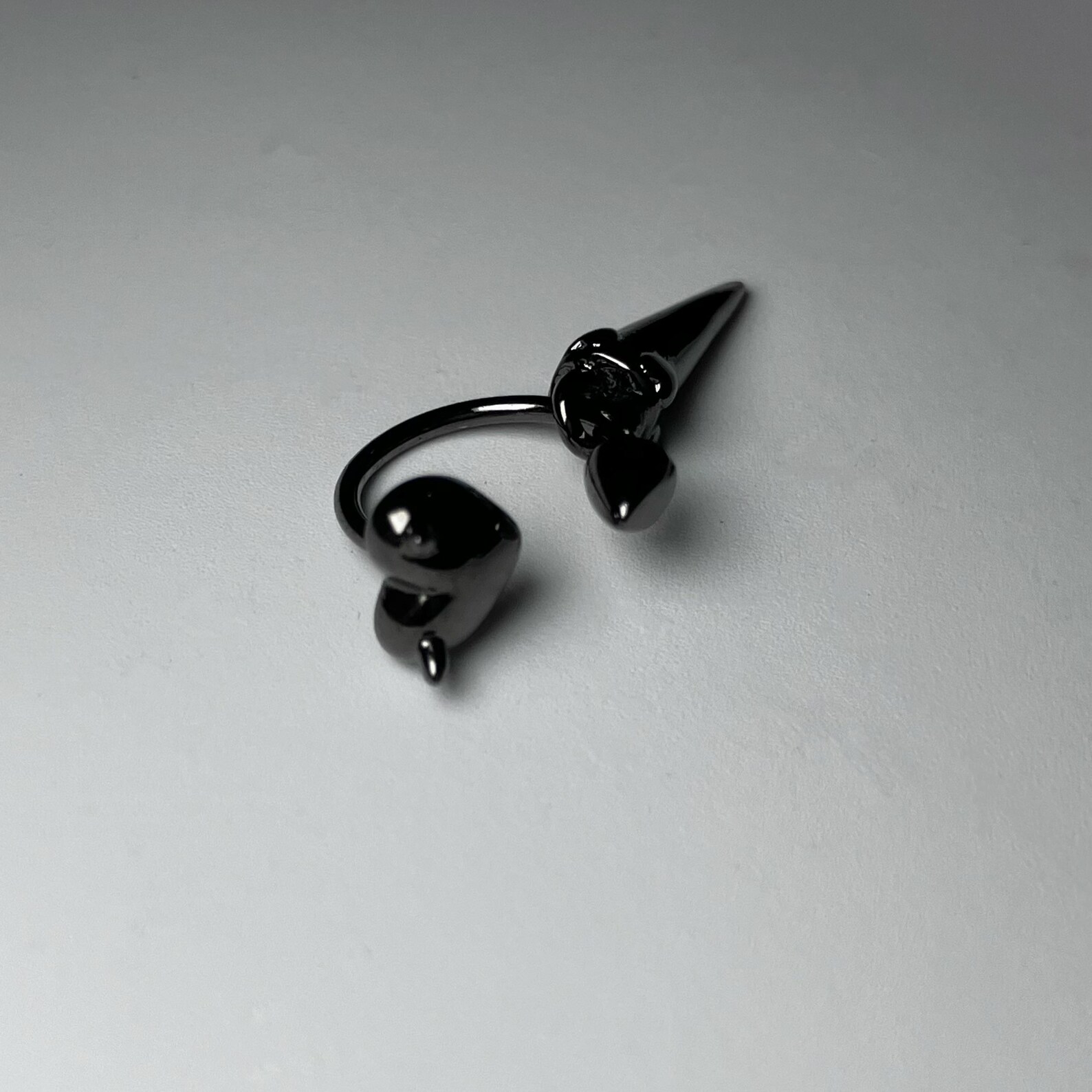 Heartstruck Devil Earring Set｜gothic Industrial Bar｜devil Chain ...