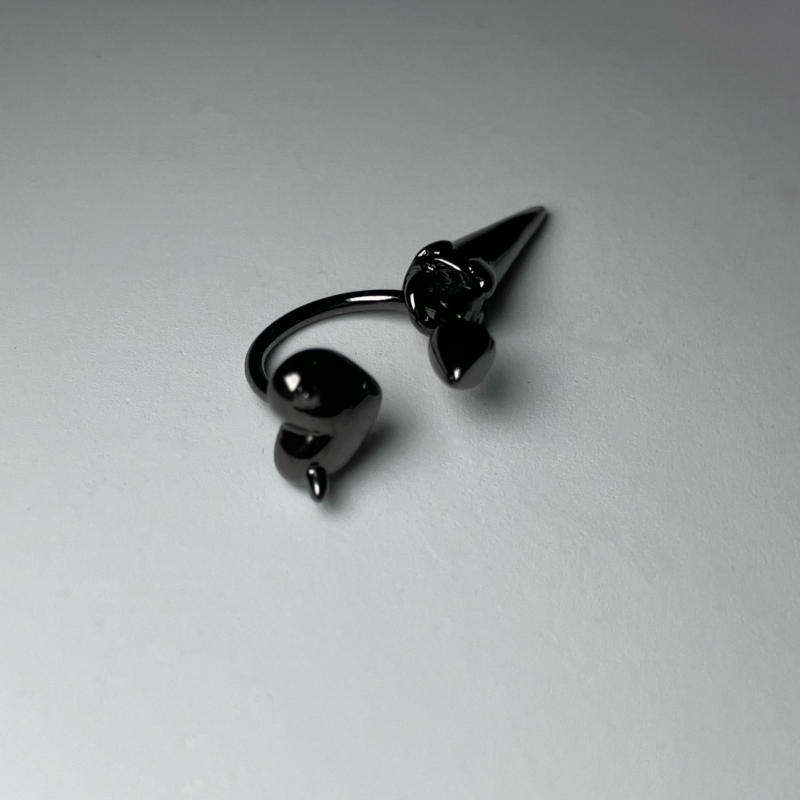 Heartstruck Devil Earring Set｜gothic Industrial Bar｜devil Chain ...