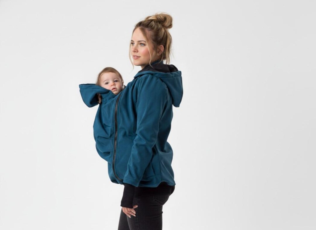 Women High Quality Softshell Jacket- Maternity Babywearing- Front Carry ...