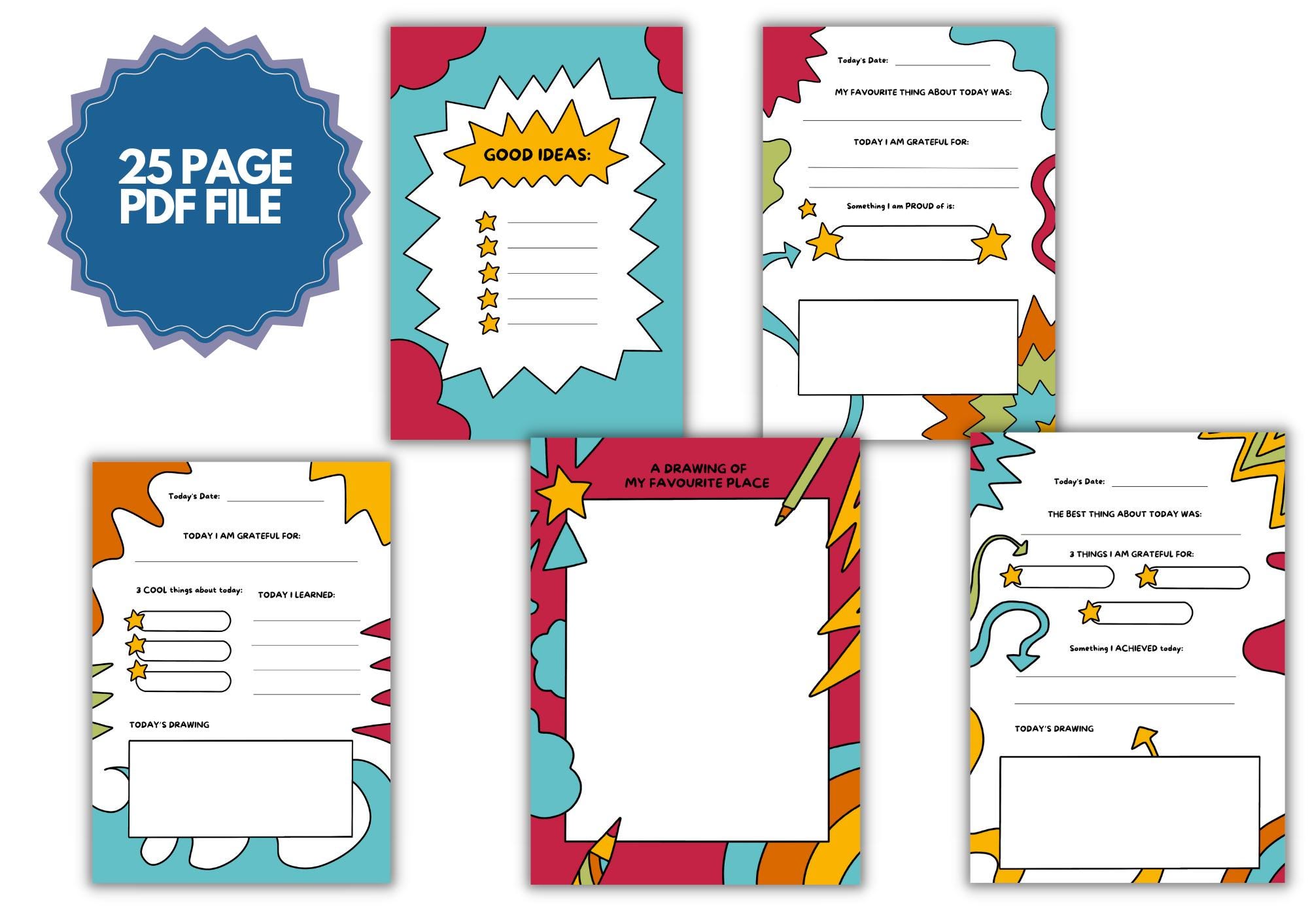 Gratitude Journal Kids Printable - the Creative Gratitude Journal for ...