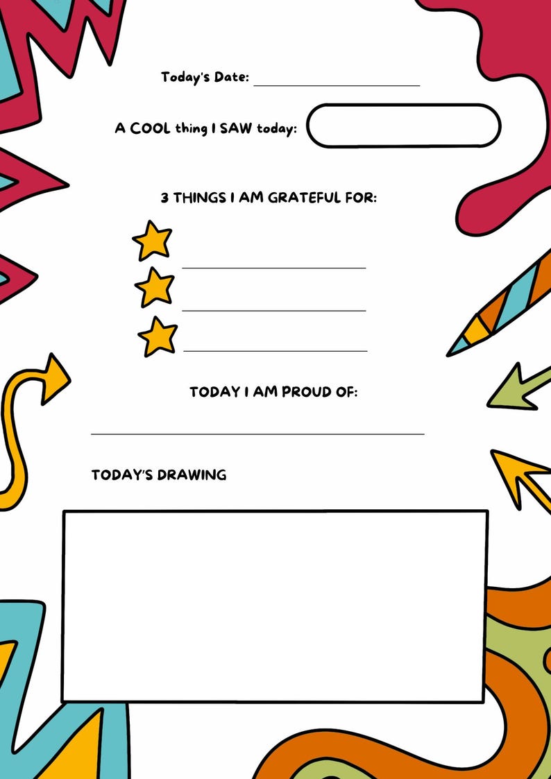 Gratitude Journal Kids Printable - the Creative Gratitude Journal for ...