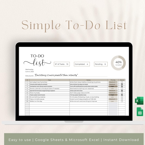 Aesthetic Task Tracker - Etsy UK