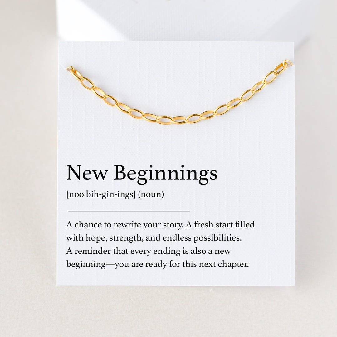 New Beginnings Gold Bracelet – Fresh Start Gift, Graduation Jewelry ...
