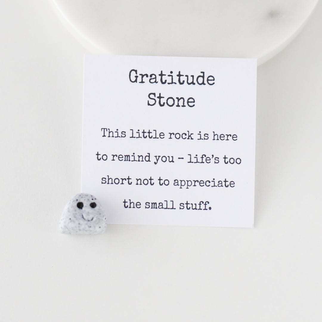 Gratitude Stone – Desk Friend Gift – Positive Energy Token – Be ...