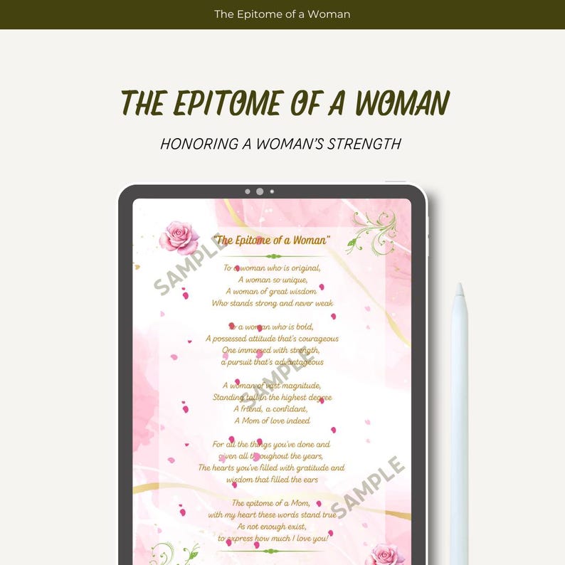 The Epitome of a Woman - Etsy