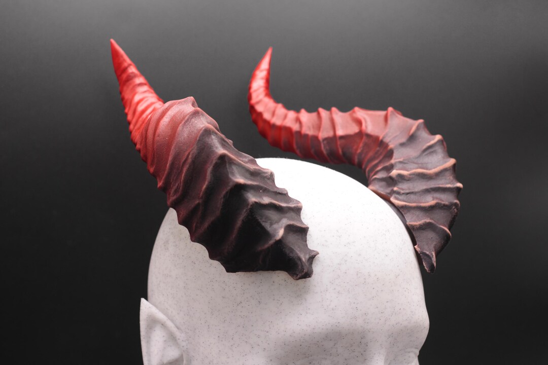 Hell-touched Urban Devil Fantasy Cosplay Horns With Comfort Fit ...
