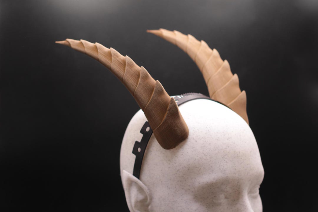 Unisex Cambion Fantasy Cosplay Horns With Comfort Fit Adjustable ...