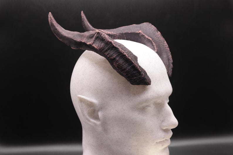 Shadow-step Fantasy Cosplay Horns With Comfort Fit Headband - Etsy