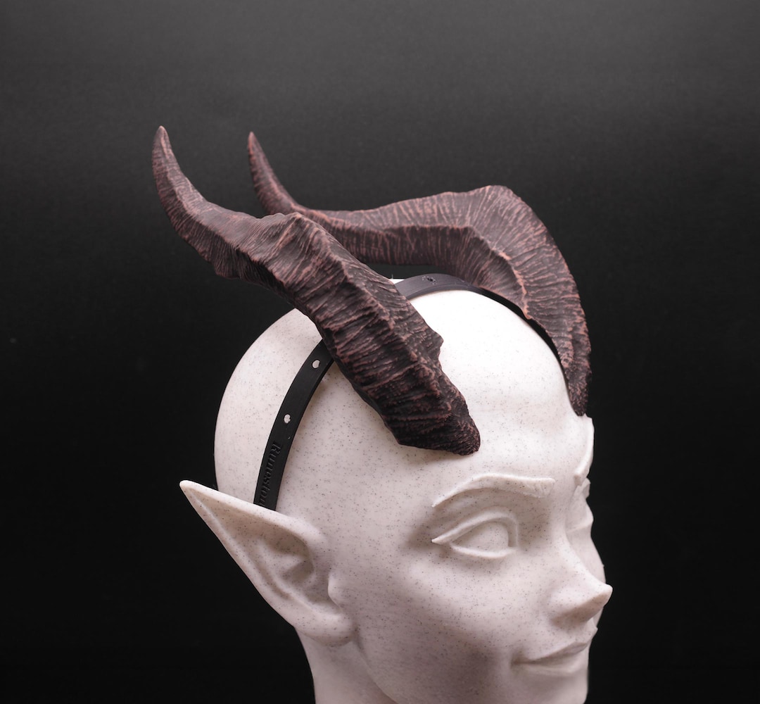 Shadow-step Fantasy Cosplay Horns With Comfort Fit Headband - Etsy