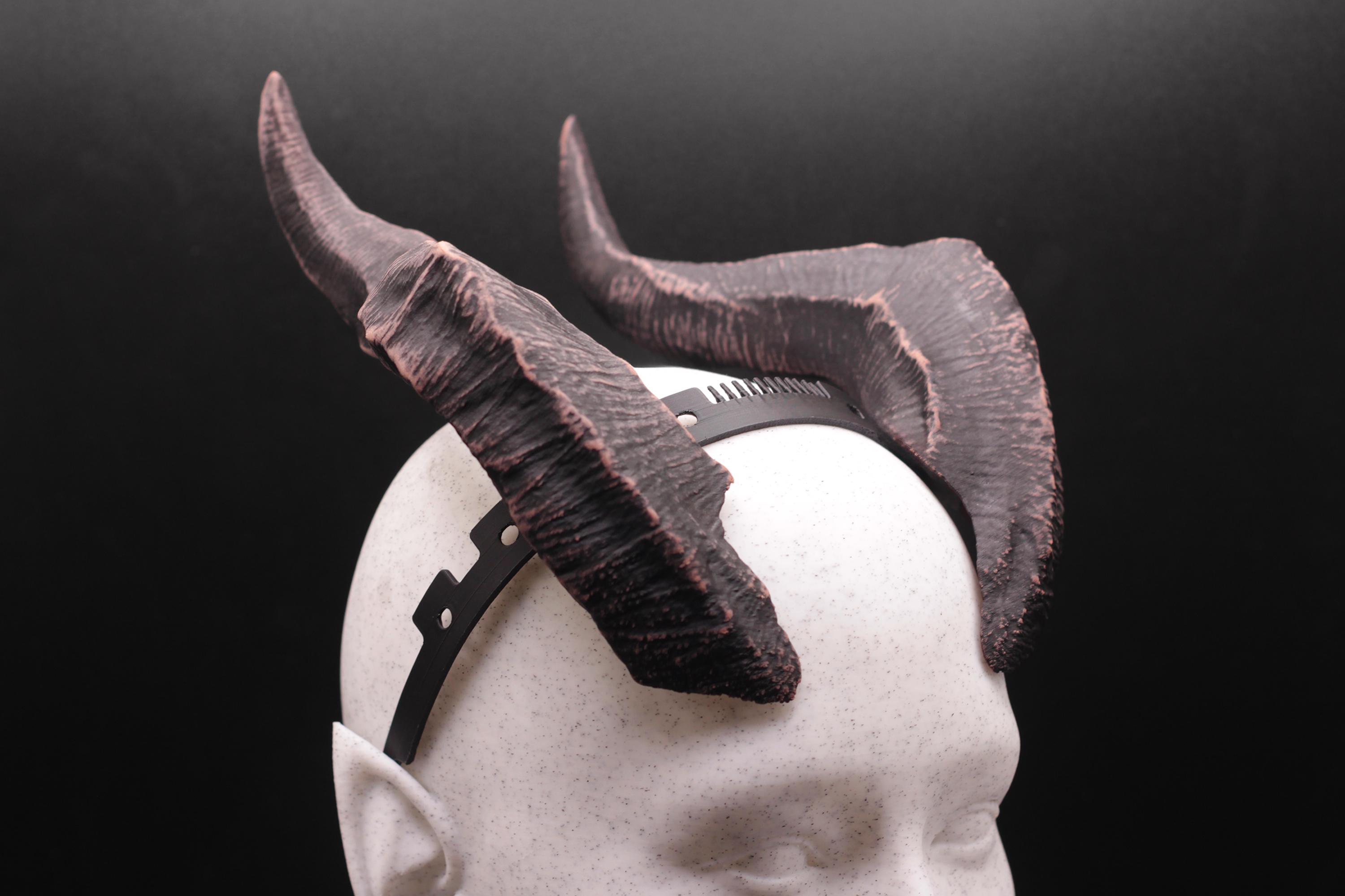 Shadow-step Fantasy Cosplay Horns With Comfort Fit Headband - Etsy