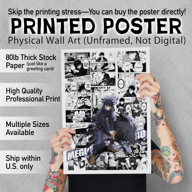 Jjk Manga Panel Print - Etsy