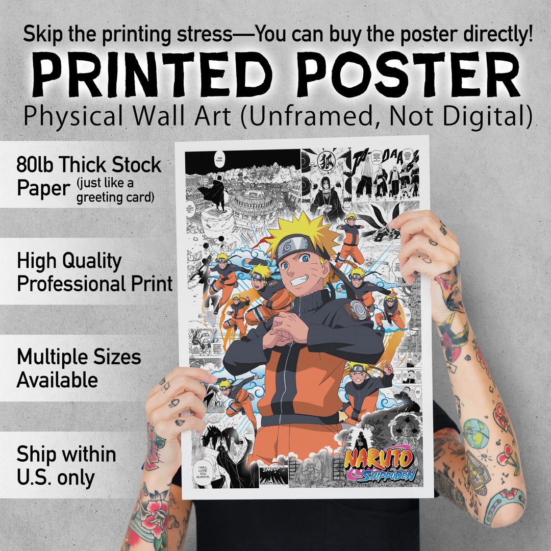 Ninja Boy - Anime Poster - Printed Poster Wall Art Anime Gift Anime ...