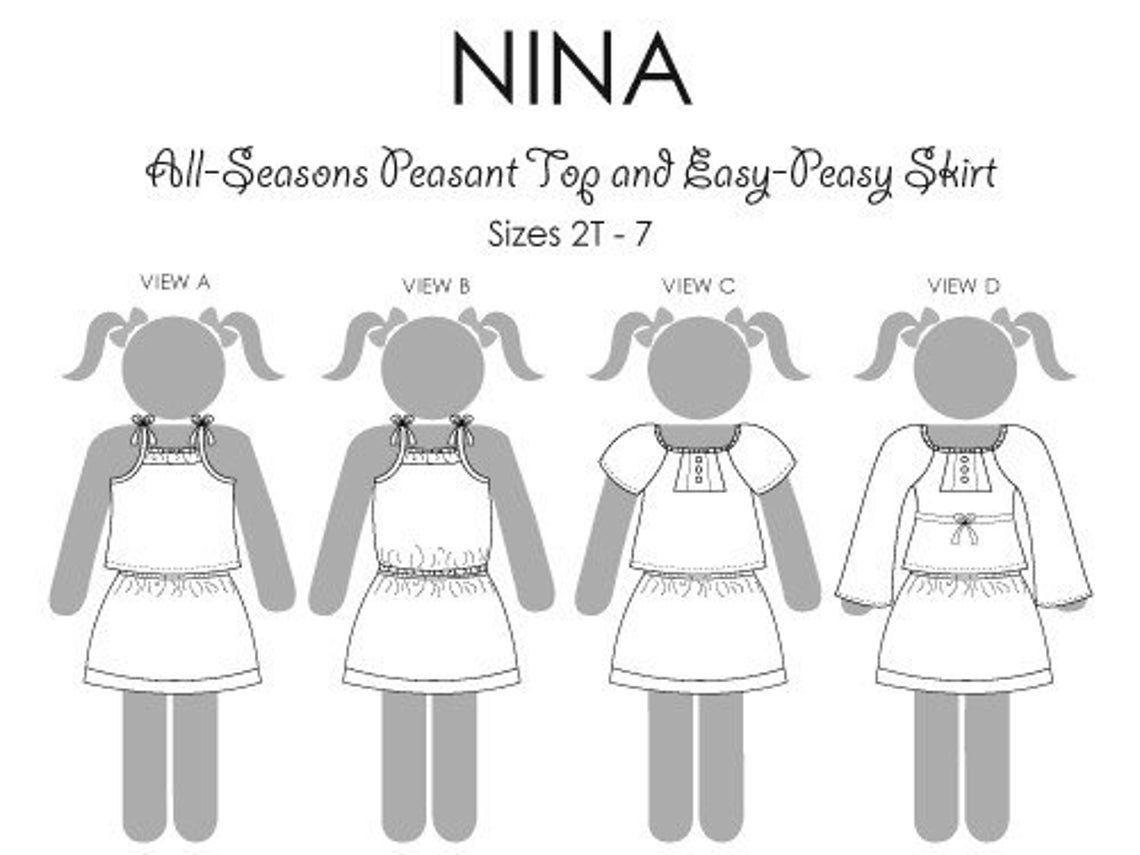 SALE NINA Modkid Sewing Pattern by Patty Young Free US | Etsy