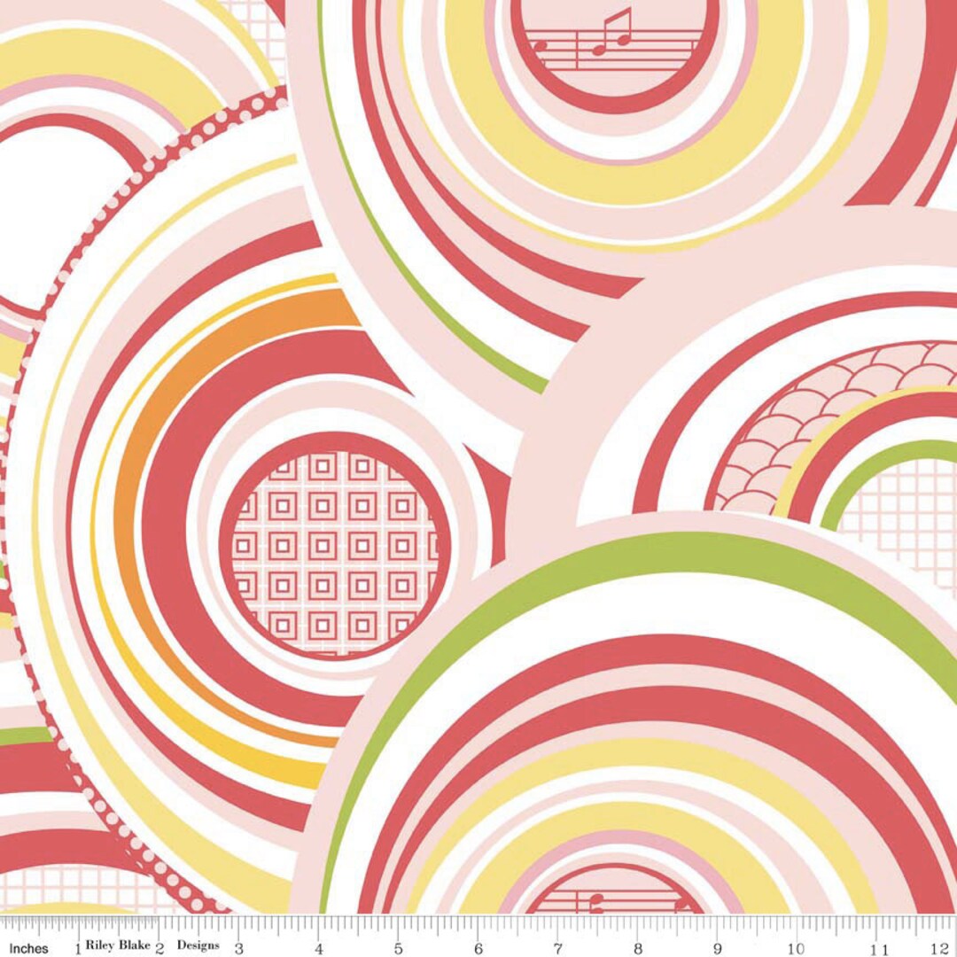 Simply Sweet Riley Blake Fabric Rainbow in Pink - Etsy