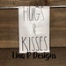 Rae Dunn Valentine Inspired Farmhouse Hugs & Kisses Vinyl Decal - Etsy