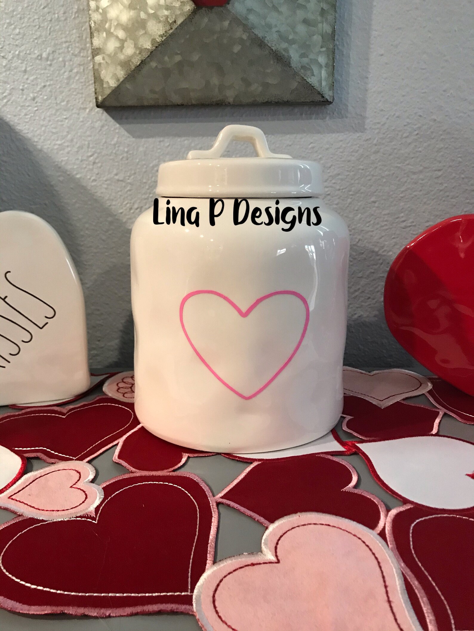 Rae Dunn valentine inspired Farmhouse Valentines Day heart | Etsy