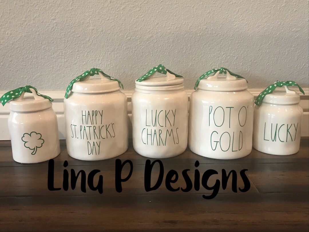 Rae Dunn Inspired St.patricks Day/lucky/ Lucky Charms / Shamrock / Pot ...