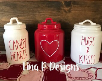 Rae Dunn Valentine Inspired Farmhouse Happy Valentines Day | Etsy