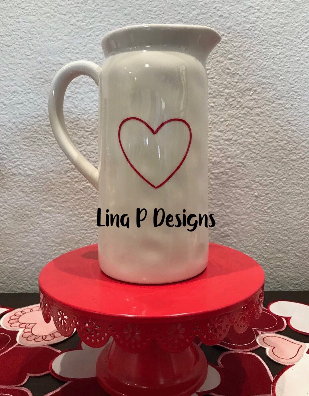 2 Pc Rae Dunn Valentine Inspired Farmhouse Heart Vinyl Decal - Etsy