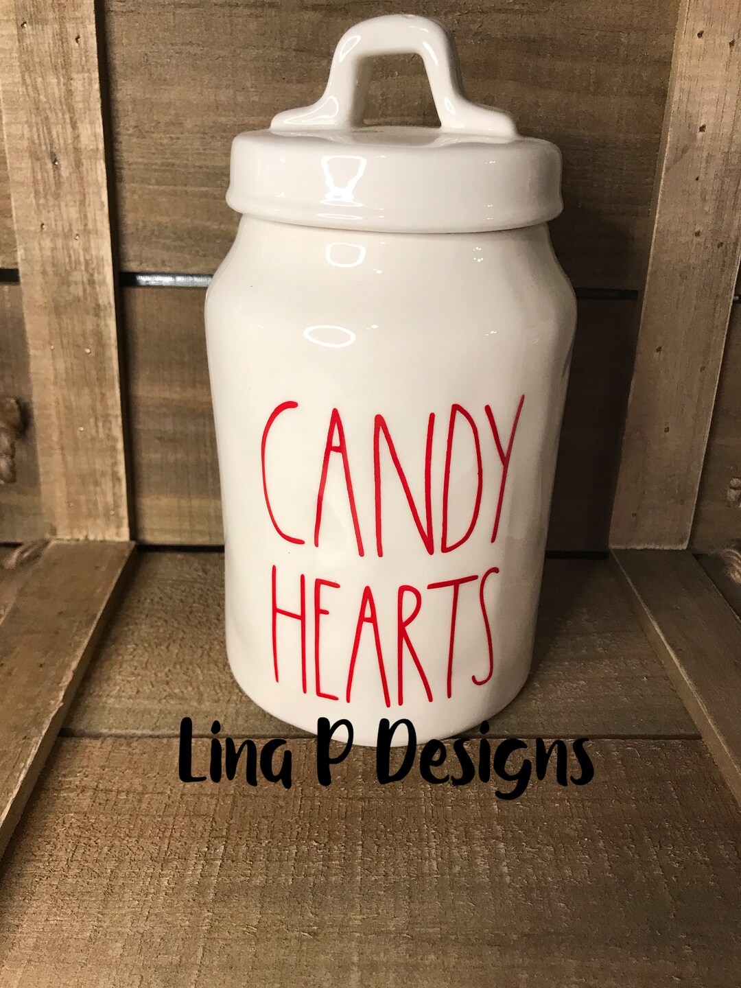 Rae Dunn Valentine Inspired Farmhouse Candy Hearts Vinyl Decal - Etsy