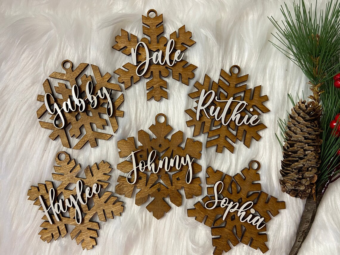Handmade Laser Cut Stained Snowflake Personalized Christmas - Etsy