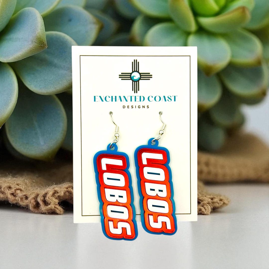 University of New Mexico Lobos Earrings - Etsy