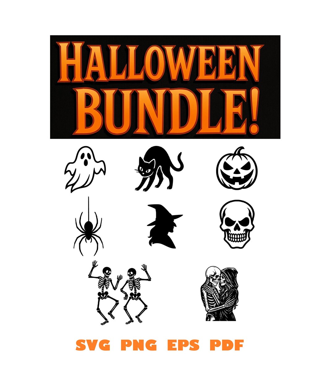 Halloween SVG Bundle | Witch, Cat, Ghost, Jack O’lantern, Skeletons ...