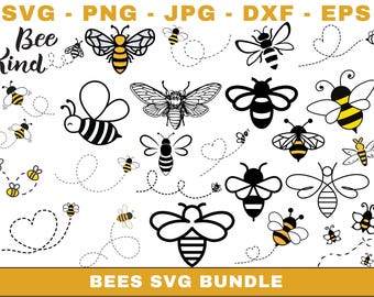 Bee Svg Bundle, Honey Bee Svg, Cute Bee Clipart, Bumblebee Svg, Bee ...