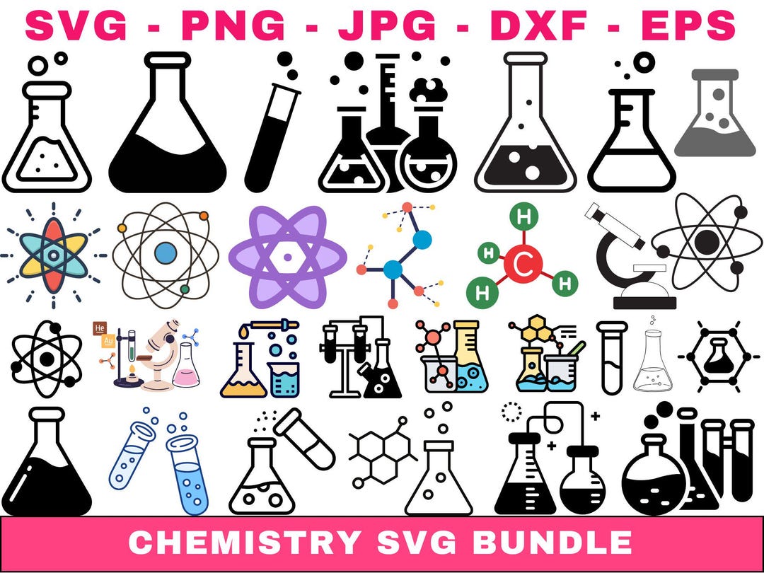 Chemistry SVG Bundle, Chemistry PNG Bundle, Chemistry Clipart ...