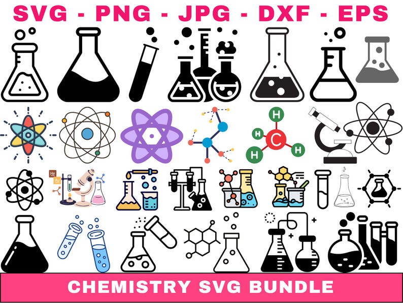 Chemistry SVG Bundle, Chemistry PNG Bundle, Chemistry Clipart ...