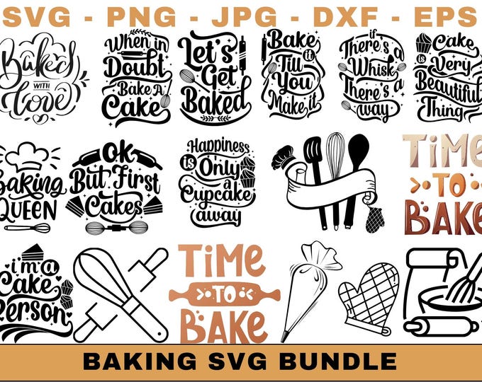 Baking SVG Bundle, Baking Saying Svg Baking Queen SVG, Cut File, Cricut ...
