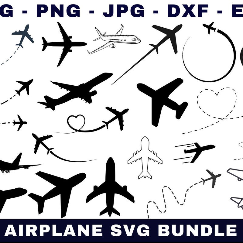 Airplane Svg - Etsy