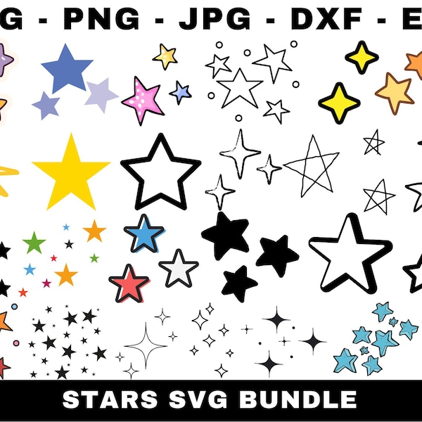 Stars Svg - Etsy