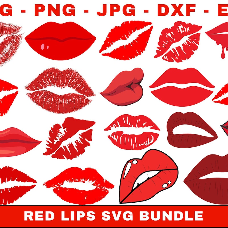 Lips Svg - Etsy