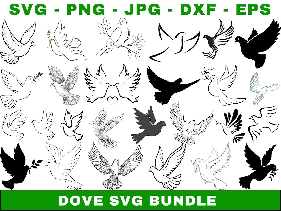 Dove SVG Bundle, Wedding Pigeon Clipart (digital Download) - Etsy