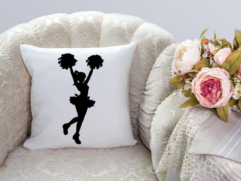 Cheerleader Silhouette SVG Bundle, Cheer PNG Clipart (digital Download ...