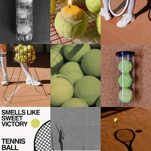 Set of 3 Tennis Ball Soy Wax Candles: Sports Lover Gift in Repurposed ...