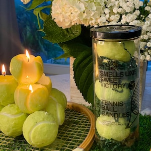 Set of 3 Tennis Ball Soy Wax Candles: Sports Lover Gift in Repurposed ...