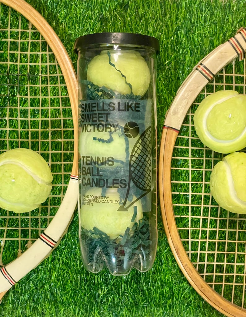 Set of 3 Tennis Ball Soy Wax Candles: Sports Lover Gift in Repurposed ...