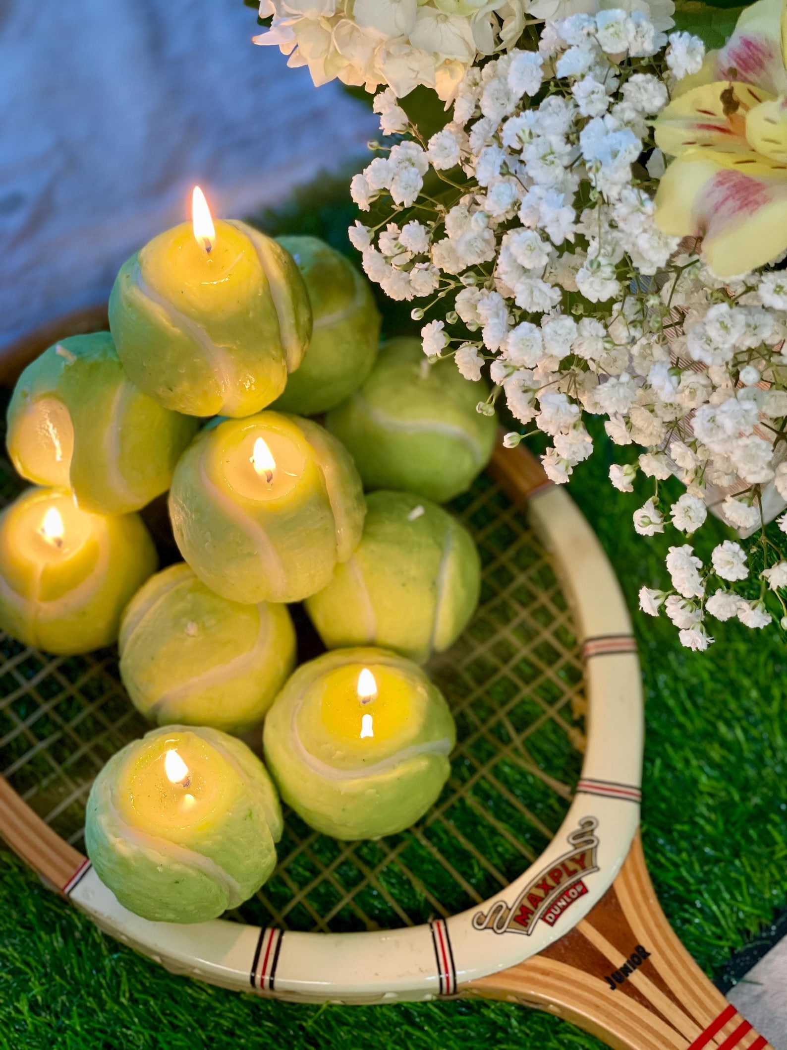 Set of 3 Tennis Ball Soy Wax Candles: Sports Lover Gift in Repurposed ...