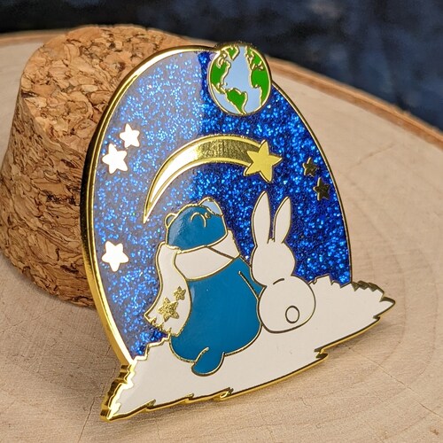 Star Bunny V3 1.5 Inch Hard Enamel Pin - Etsy