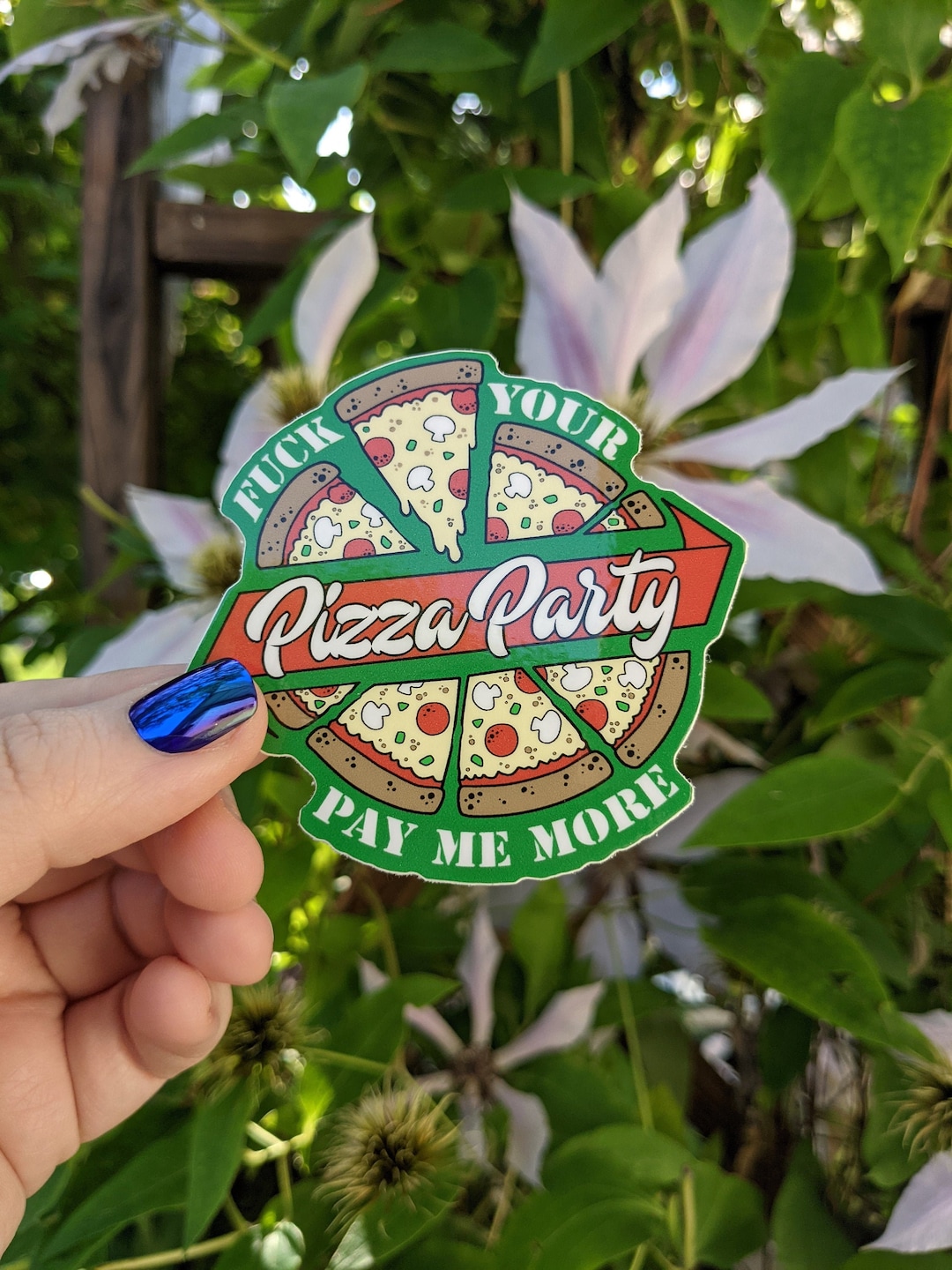 Pizza Party Sticker - Etsy