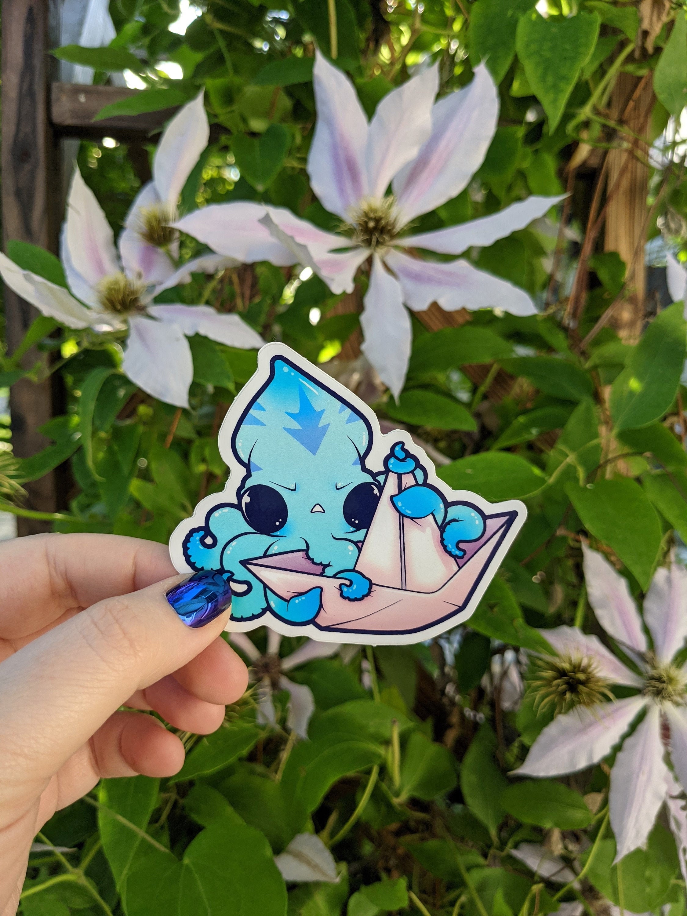 Tiny Kraken Vinyl Sticker | Etsy