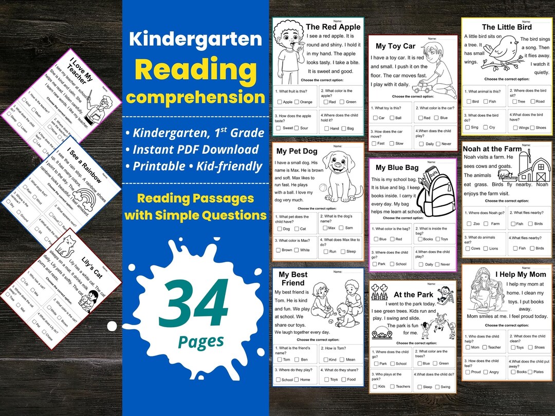 Kindergarten Reading Comprehension Passages | Homeschool Reading ...