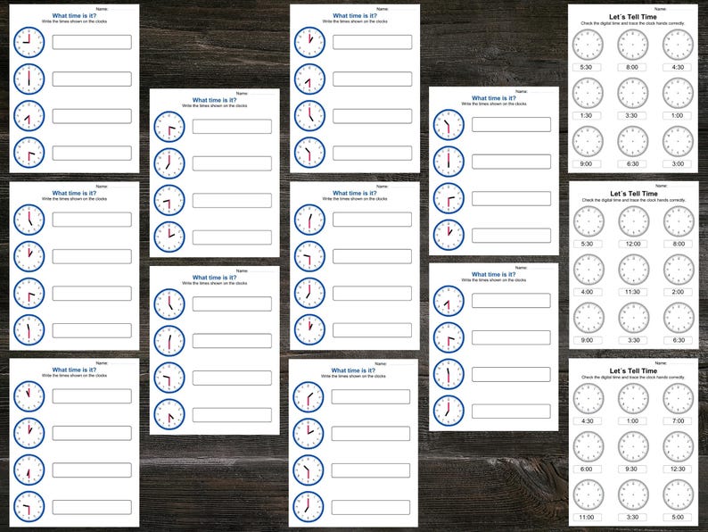 Telling Time Worksheets, Telling Time Practice Sheets, Learn Tell Time ...